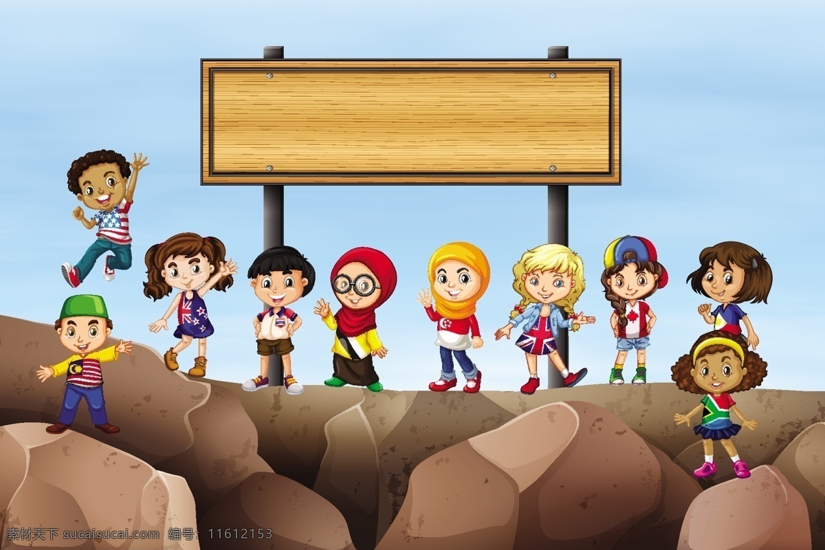 卡通儿童插画素材图片下载-素材编号11612153-素材天下图库