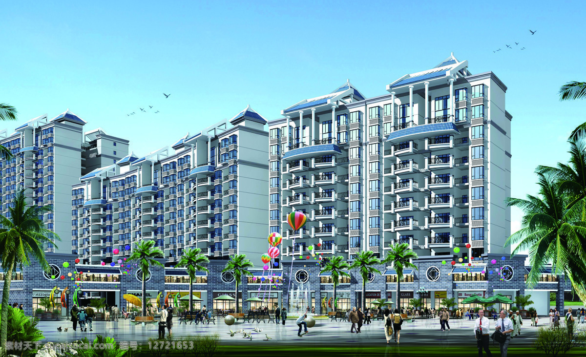 商业建筑设计素材图片下载-素材编号12721653-素材天下图库