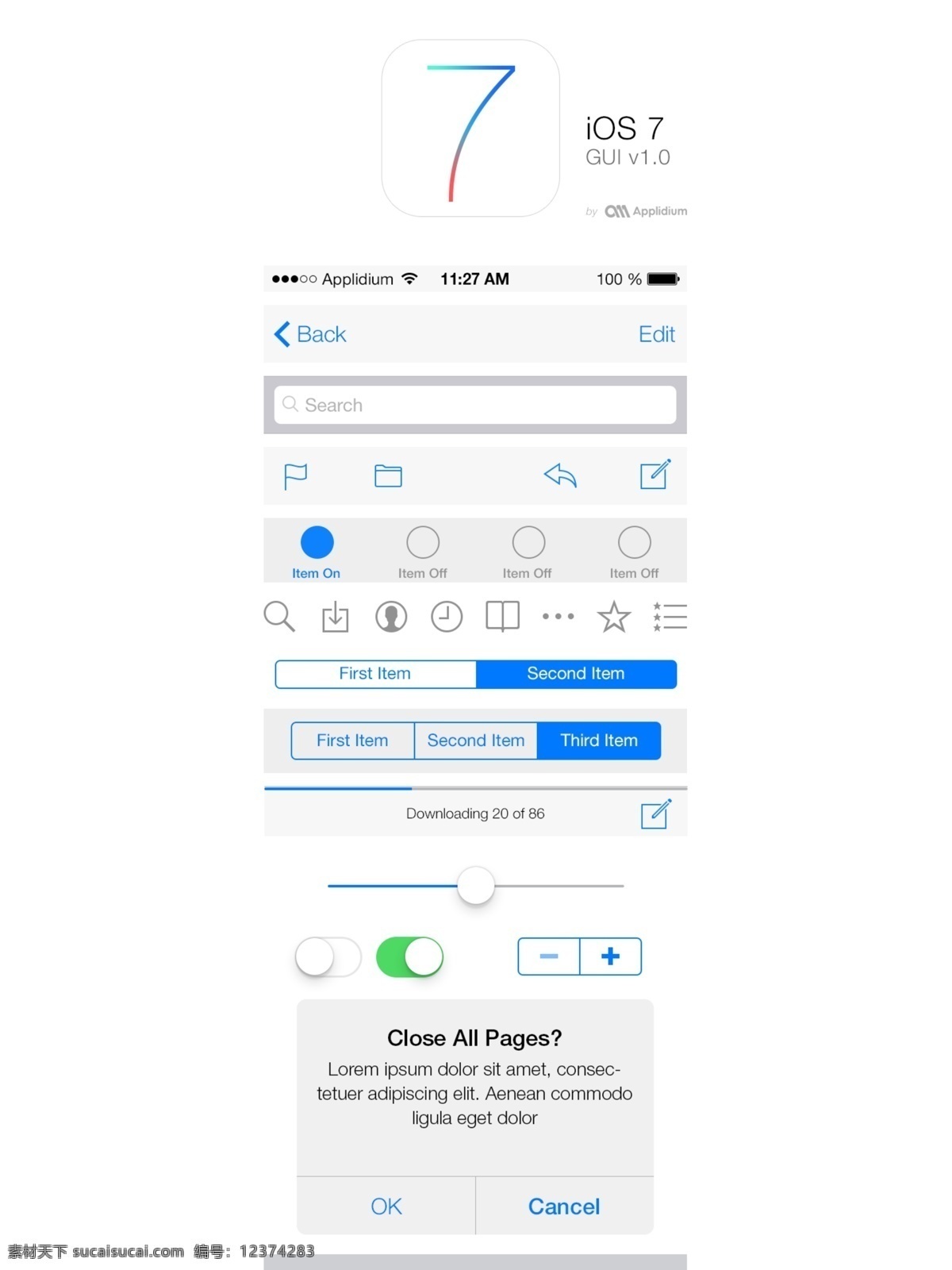 ios7系列素材2素材图片下载-素材编号12374283-素材天下图库