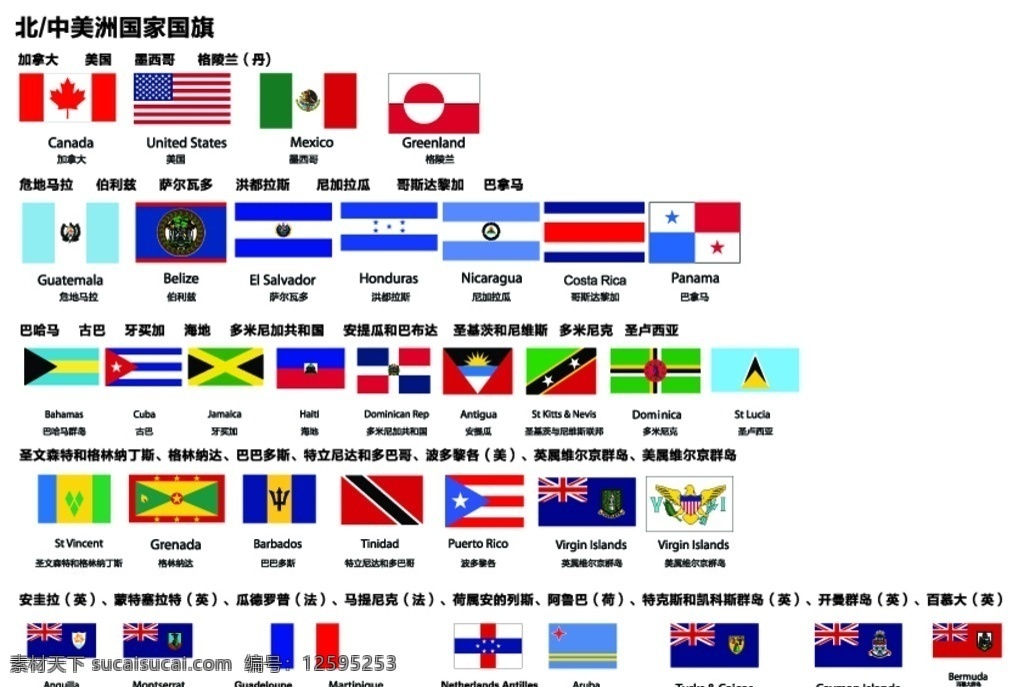 中北美洲国家国旗素材图片下载-素材编号12595253-素材天下图库